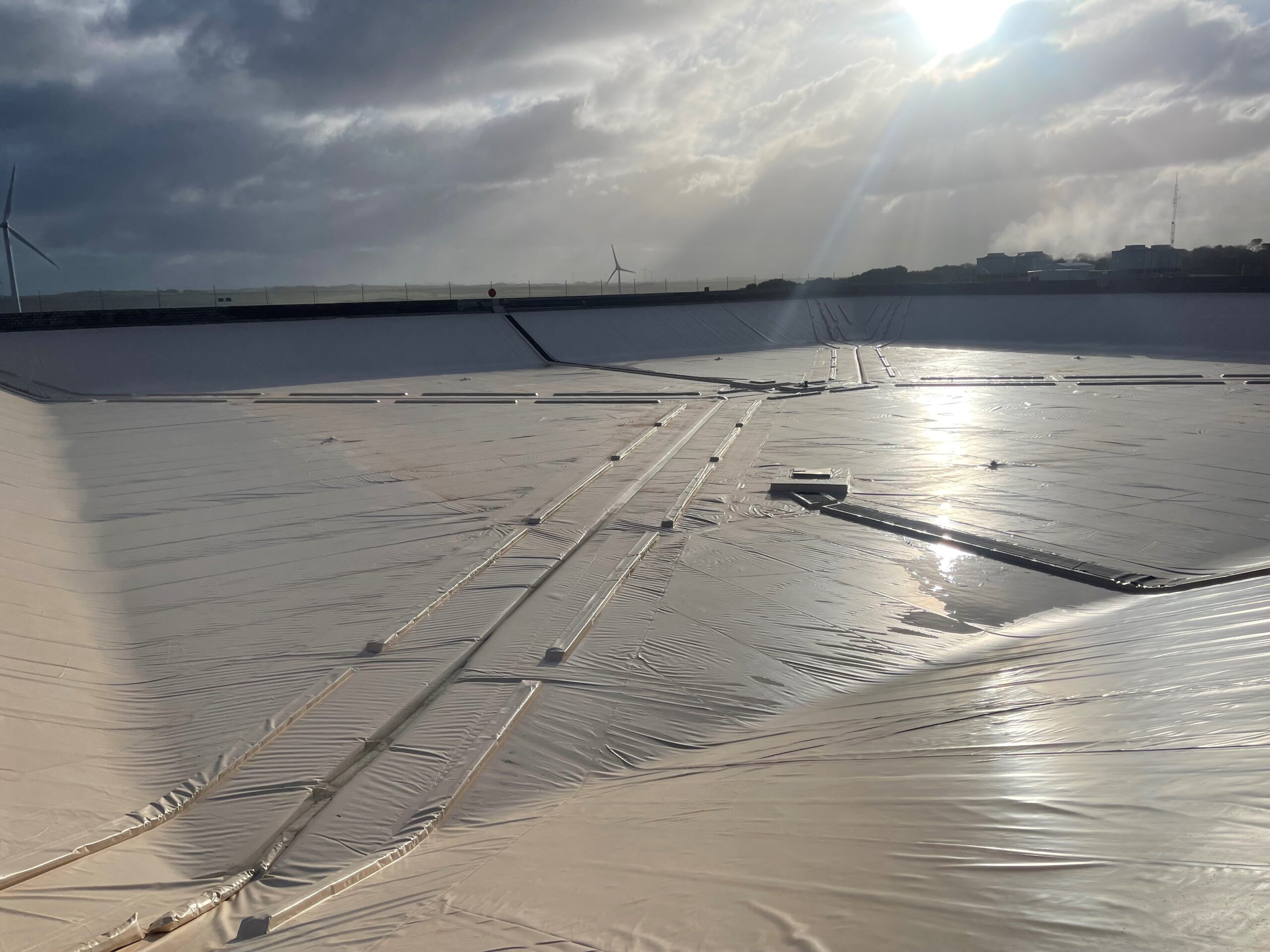 Geomembrane work finishes in Portland - Geotest